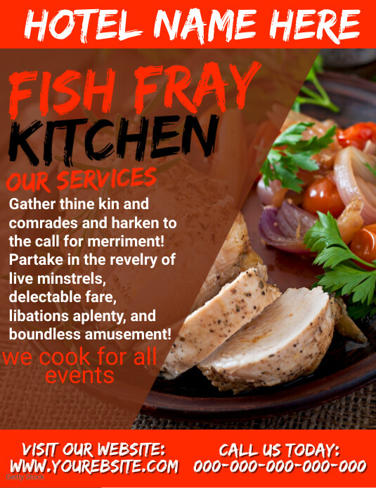 Fish fray flyer Templat | PosterMyWall