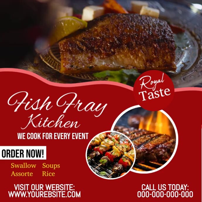 Fish fray flyer Template | PosterMyWall