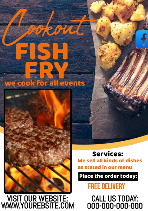 Fish fray flyer Template | PosterMyWall