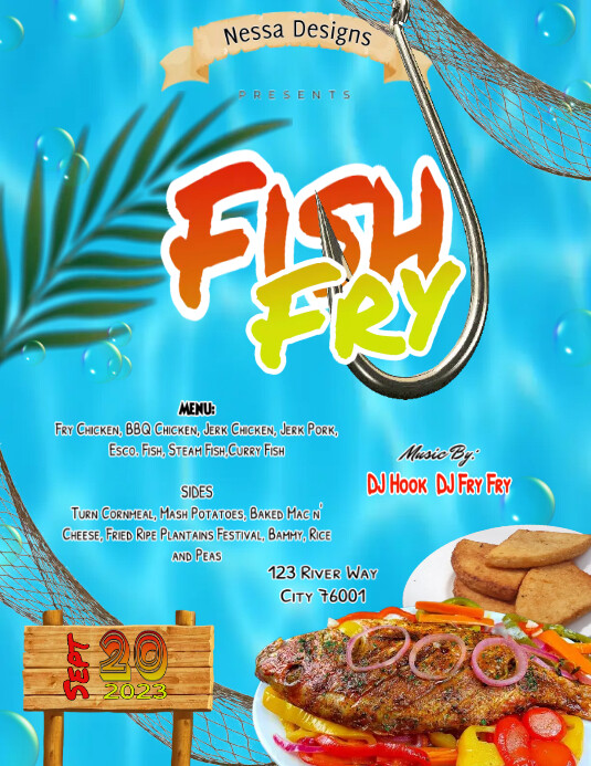 Fish Fry By Nessa Designs Template | PosterMyWall