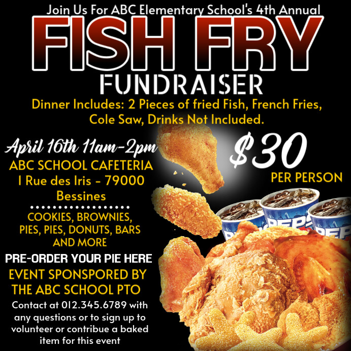 Plantilla de Fish Fry | PosterMyWall