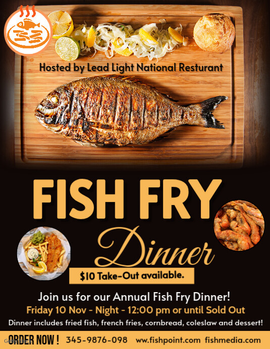 Fish Fry Dinner Flyer Template | PosterMyWall