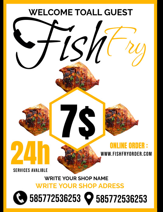 Fish fry flyer Template | PosterMyWall