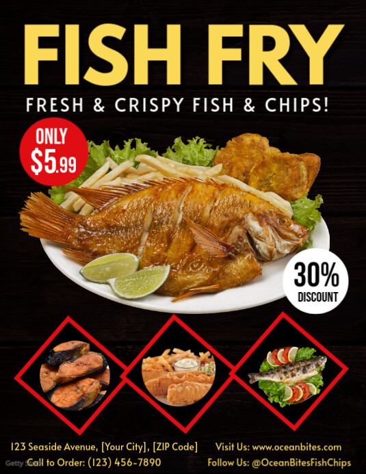 Fish Fry Flyer Template | PosterMyWall