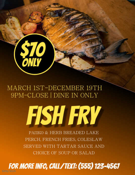 Fish Fry Flyer Template | PosterMyWall