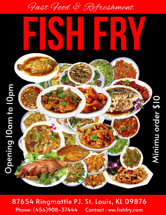 Fish Fry Flyer Template | PosterMyWall