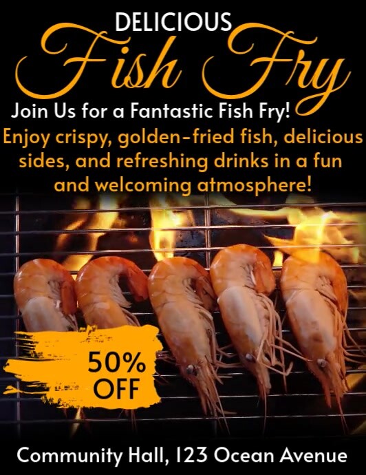 Fish Fry Flyer Template | PosterMyWall