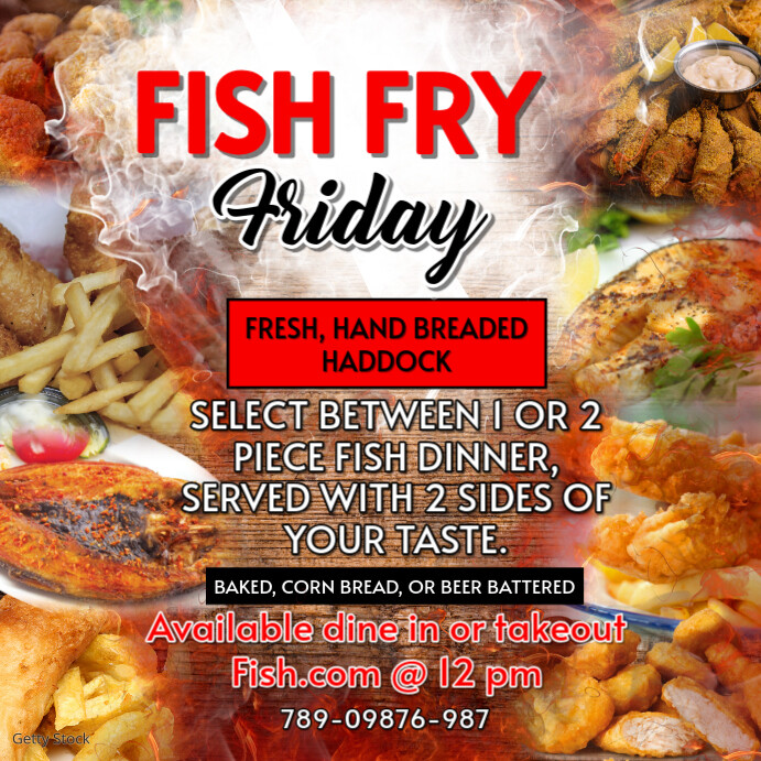 Fish Fry Fridays Flyer Template | PosterMyWall
