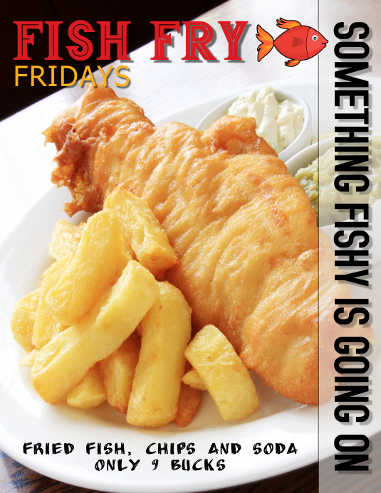 fish fry fried fish flyer Template | PosterMyWall