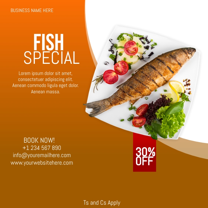 Copy of fish menu | PosterMyWall