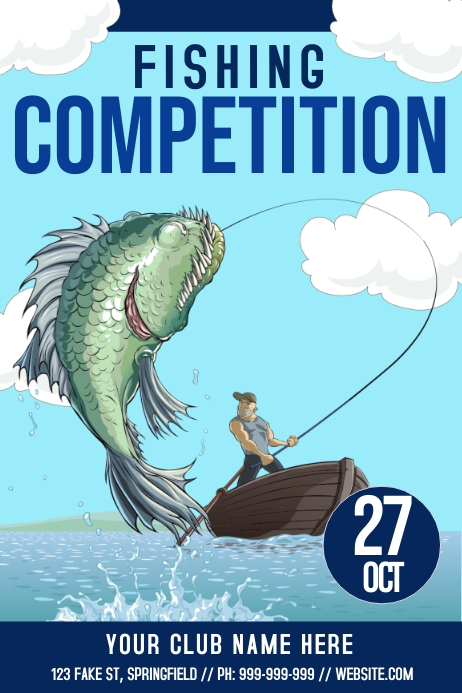 Fishing Competition Poster Template | PosterMyWall