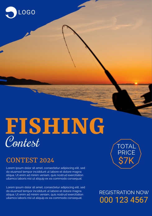 FISHING CONTEST TOURNAMENT Template | PosterMyWall