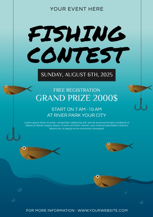 Copy of FISHING CONTEST TOURNAMENT | PosterMyWall