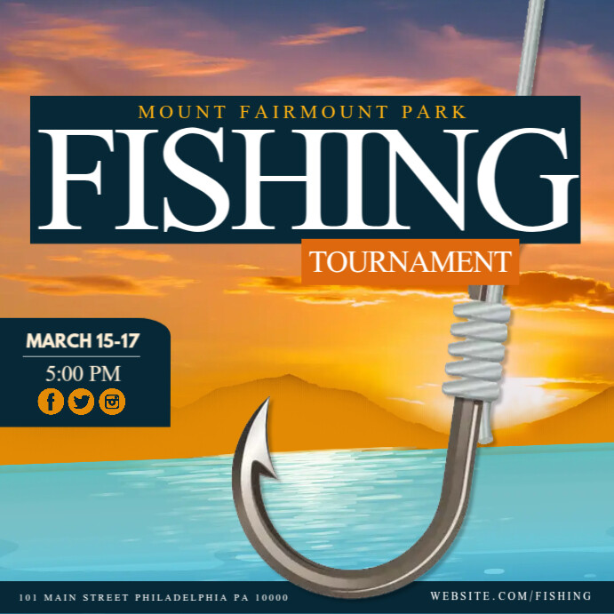Fishing Template | PosterMyWall