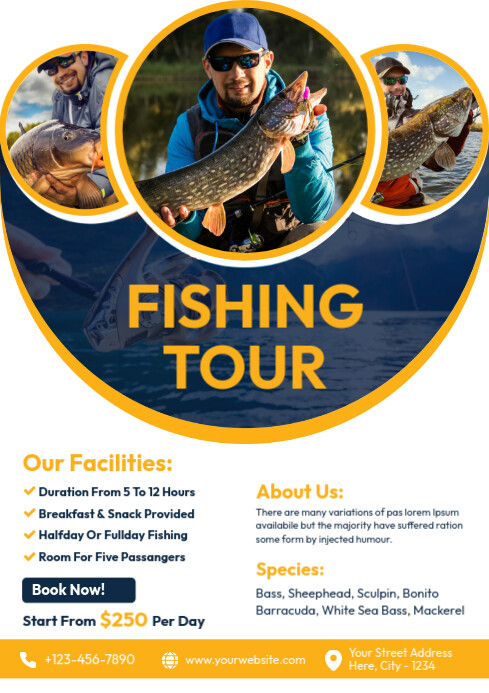 Fishing Tour Flyer Template | PosterMyWall