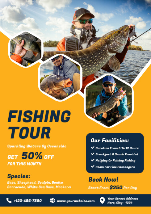 Fishing Tour Flyer Template | PosterMyWall