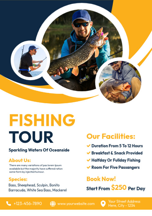 Fishing Tour Flyer Template | PosterMyWall