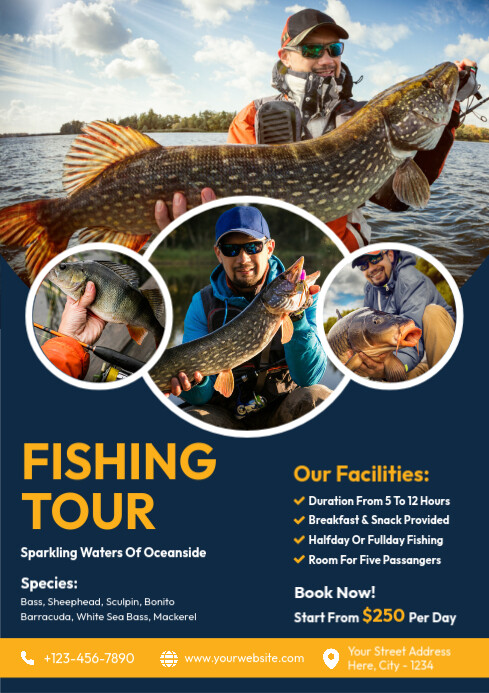 Copy of Fishing Tour Flyer Template | PosterMyWall