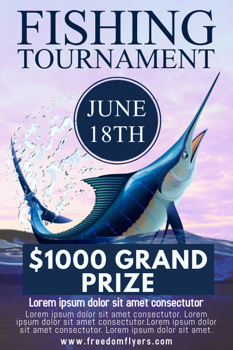 Fishing Tournament Event Poster Template | PosterMyWall