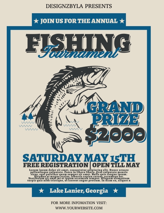 Fishing Tournament Flyer Template | PosterMyWall