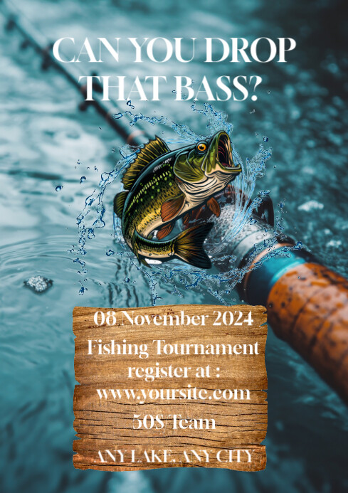 Fishing Tournament flyers Template | PosterMyWall
