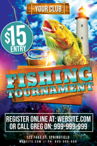 Fishing Tournament flyer template | PosterMyWall