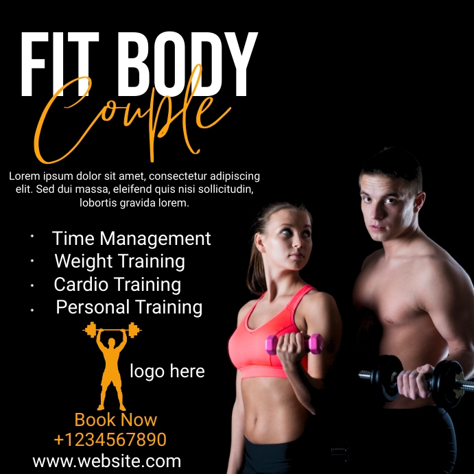 Fit body couple Template | PosterMyWall