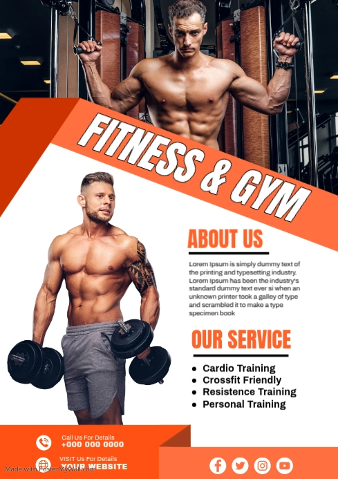 FITNESS & GYM Template | PosterMyWall