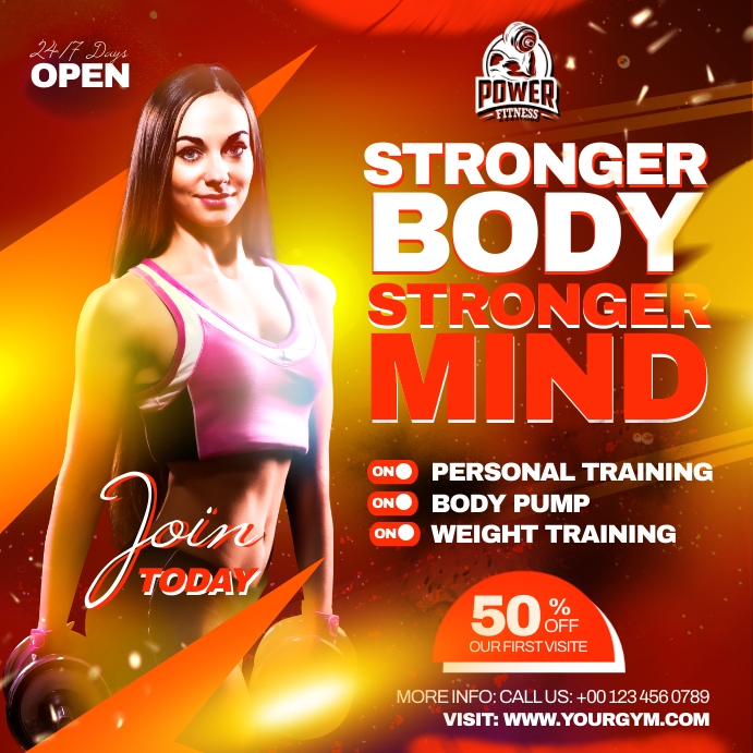 Copy of Fitness | Gym | Sports Center Advert | PosterMyWall