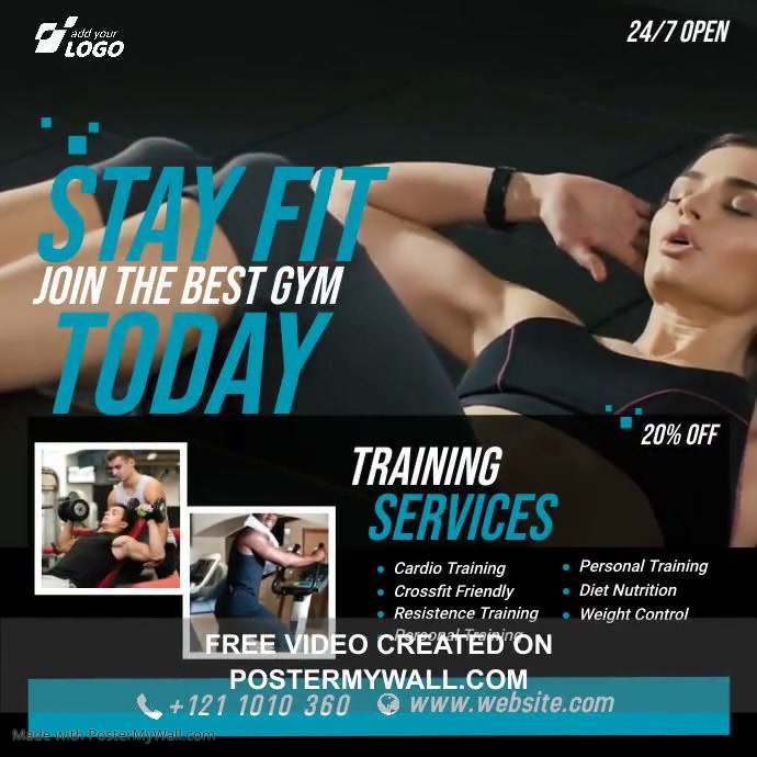 Copy of Fitness | Gym | Sports Center Video Advert | PosterMyWall
