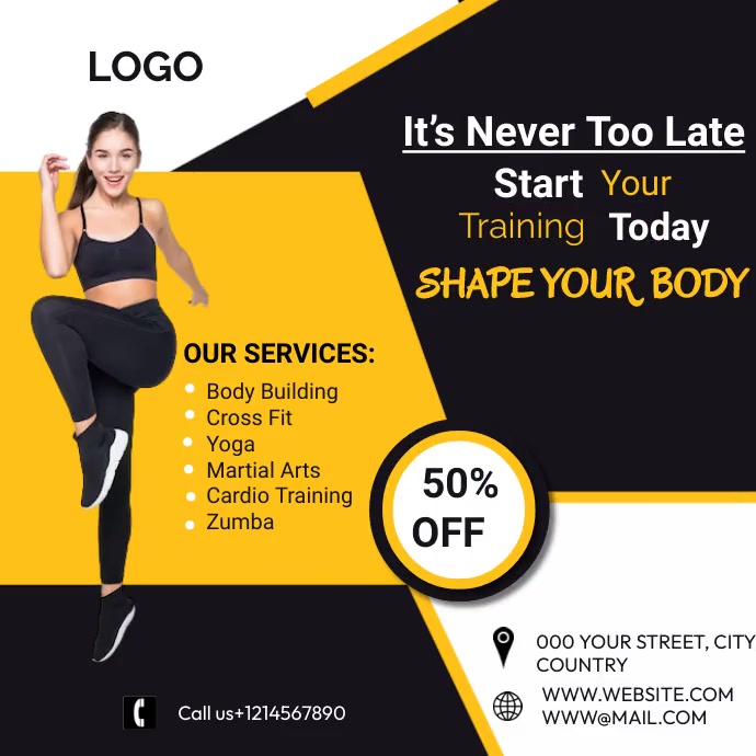 fitness ad Template | PosterMyWall