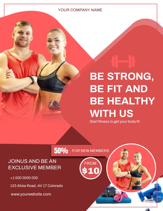 fitness and health house flyer template | PosterMyWall