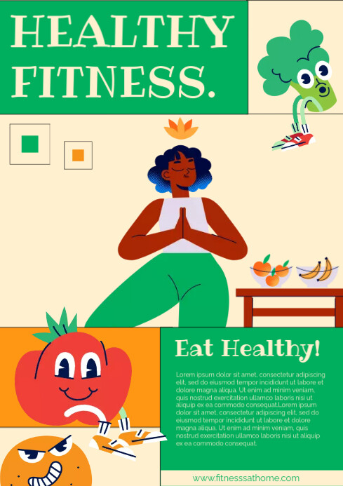 Fitness and health vertical poster template | PosterMyWall
