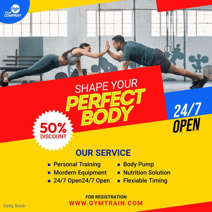 Fitness Banner Template | PosterMyWall