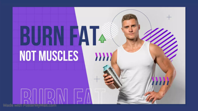 Plantilla de Fitness Burn Fat Not Muscles Youtube Thumbnai | PosterMyWall