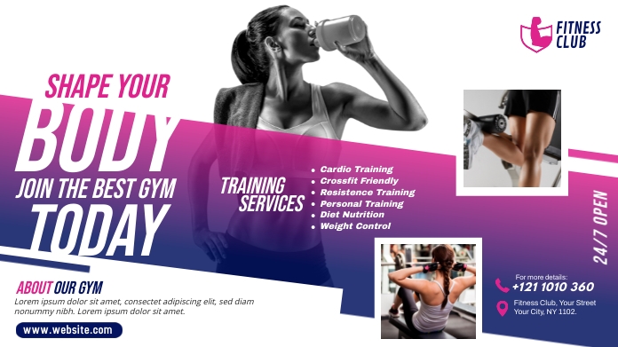 Fitness Center Ad Template | PosterMyWall