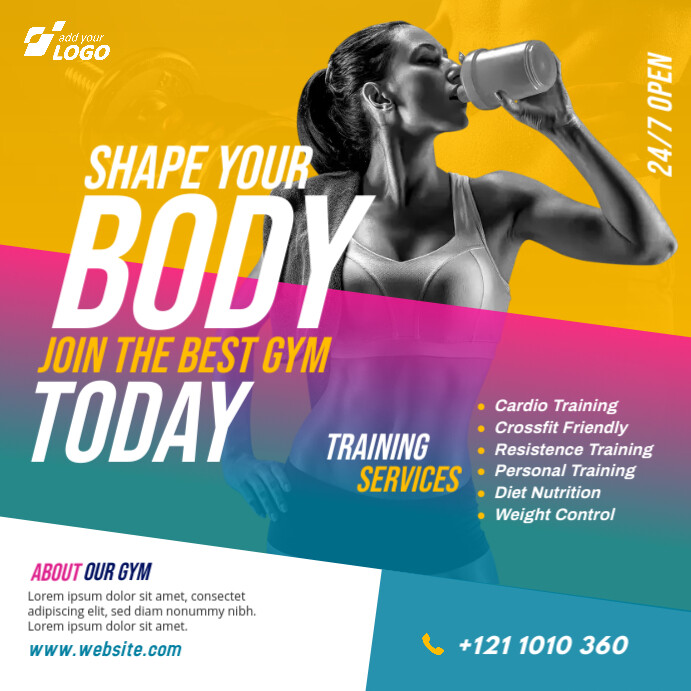 Fitness Center Ad Template | PosterMyWall