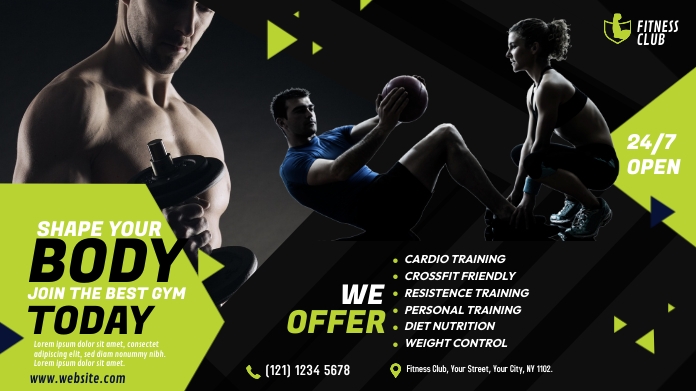 Fitness Center Ad Template | PosterMyWall