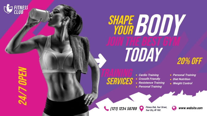 Fitness Center Advert Template | PosterMyWall