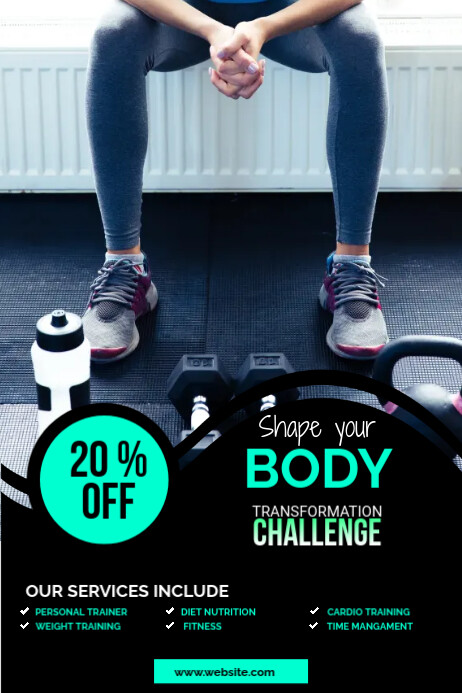 Fitness Challenge Poster Template | PosterMyWall