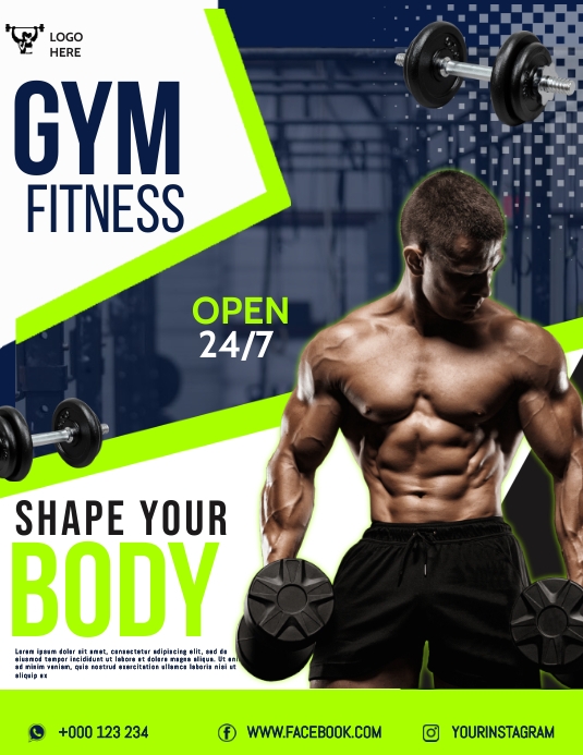 Fitness Design Ads Template | PosterMyWall