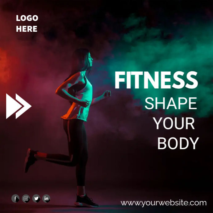 Fitness Gym Instagram Post Ad Template | PosterMyWall