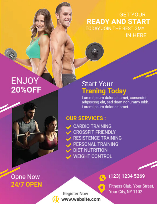 Fitness Flyer Template | PosterMyWall