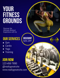 Fitness classes flyer template | PosterMyWall