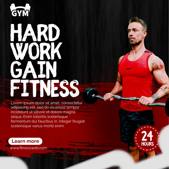 Iklan Gym Kebugaran Templat | PosterMyWall