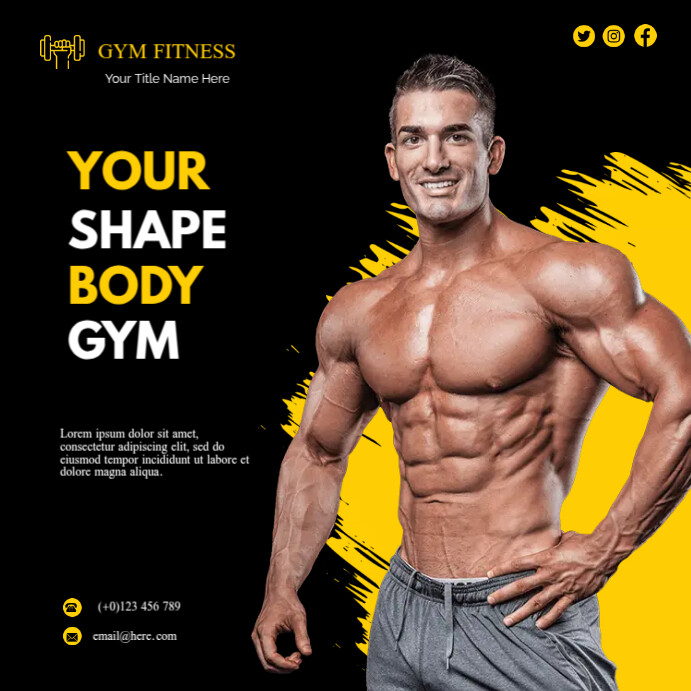 Fitness Gym Ads Template | PosterMyWall