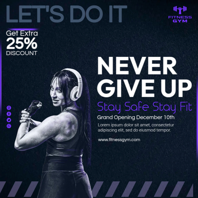 Fitness Gym Ads Template | PosterMyWall