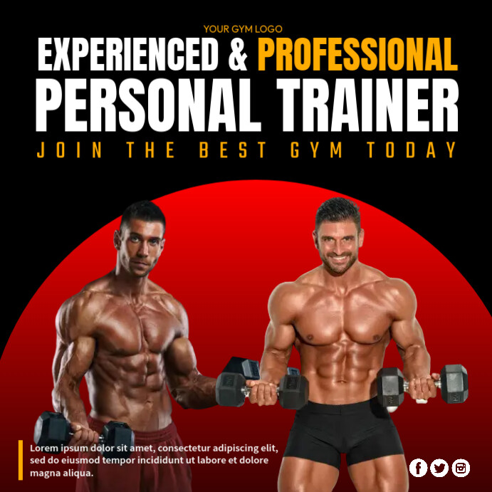 Plantilla de FITNESS INSTA.KC | PosterMyWall