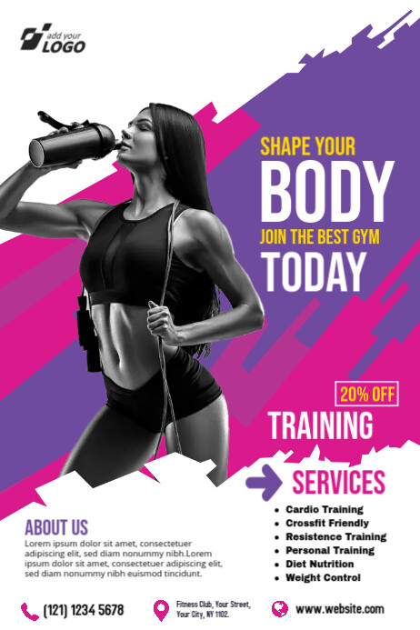 Fitness Poster Template | PosterMyWall