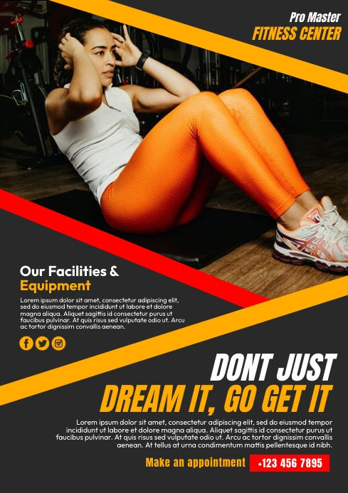 FITNESS POSTER.KC Template | PosterMyWall